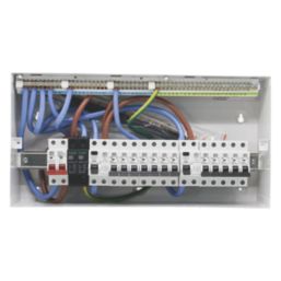 MK Sentry 21-Module 12-Way Populated Dual RCD Consumer Unit with SPD - Screwfix