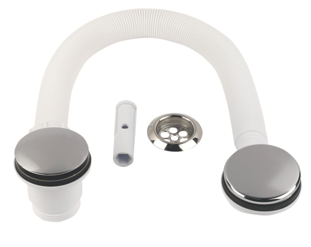 McAlpine CBWF70CB Clicker Waste Bath Trap Chrome Effect 70mm - Screwfix McAlpine CBWF70CB Clicker Waste Bath Trap Chrome Effect 70mm - Screwfix