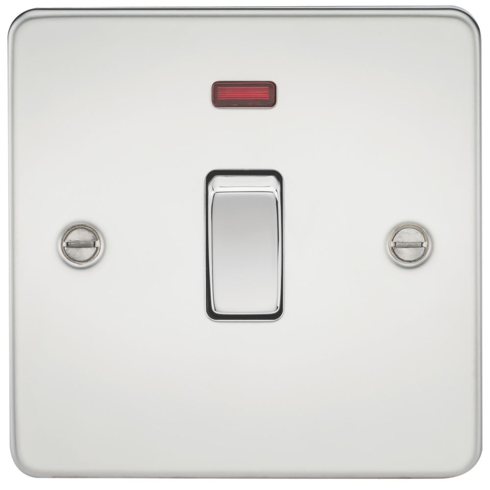 Knightsbridge 20A 1-Gang DP Control Switch Polished Chrome with LED ...