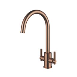 Clearwater Rococo Monobloc Mixer Tap Brushed Copper PVD - Screwfix