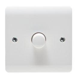 Crabtree Instinct 1-Gang 2-Way LED Dimmer Switch White - Screwfix