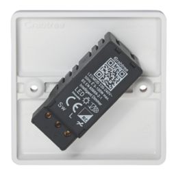 Crabtree Instinct 1-Gang 2-Way LED Dimmer Switch White - Screwfix