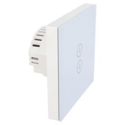 TCP 2-Gang 1-Way Smart Light Switch White - Screwfix