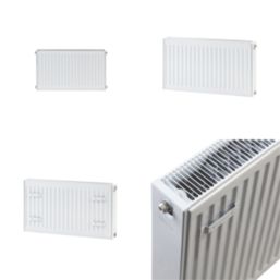 Flomasta 400mm x 600mm 2493BTU White Type 22 Convector Radiator - Screwfix