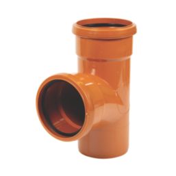 FloPlast Push-Fit 87.5° Double Socket Equal Junction 110mm - Screwfix