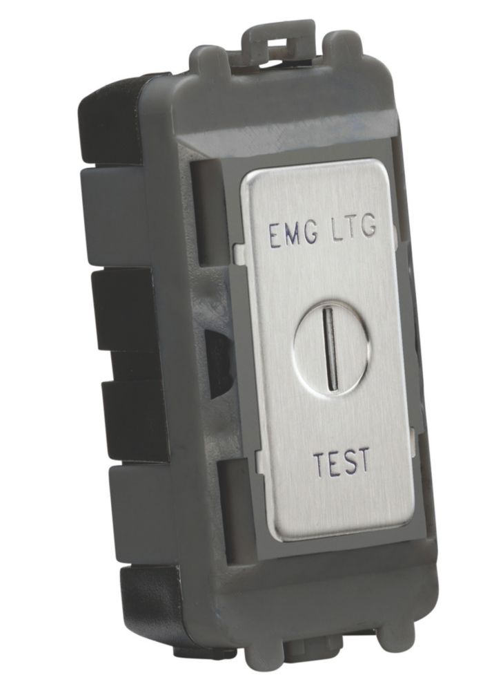 Knightsbridge 20AX Grid SP Emergency Lighting Test Key Switch Brushed ...