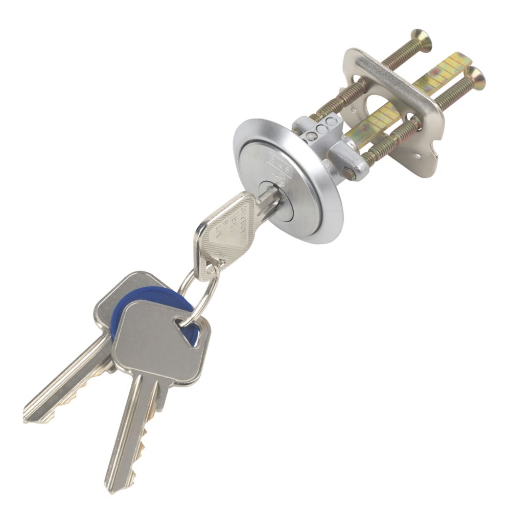 Smith & Locke Night Latch Replacement 5-Pin Rim Cylinder Satin Chrome ...