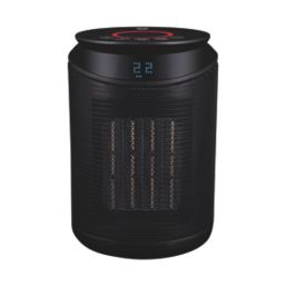 TCP 2000W Electric Portable Oscillating PTC Heater Black - Screwfix