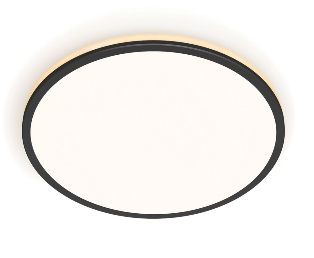 Philips Ozziet LED Ceiling Light Black 18W 2000lm - Screwfix