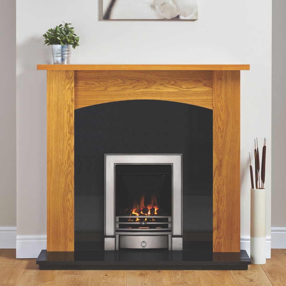 Focal Point Soho Chrome Rotary Control Inset Gas Multiflue Fire 485mm x ...