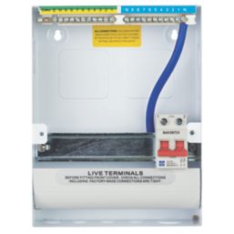 Lewden PRO 9-Module 6-Way Part-Populated Main Switch Consumer Unit ...