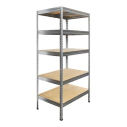 Essentials 5-Tier Metal Garage Shelving Unit 900mm x 600mm x 1800mm ...