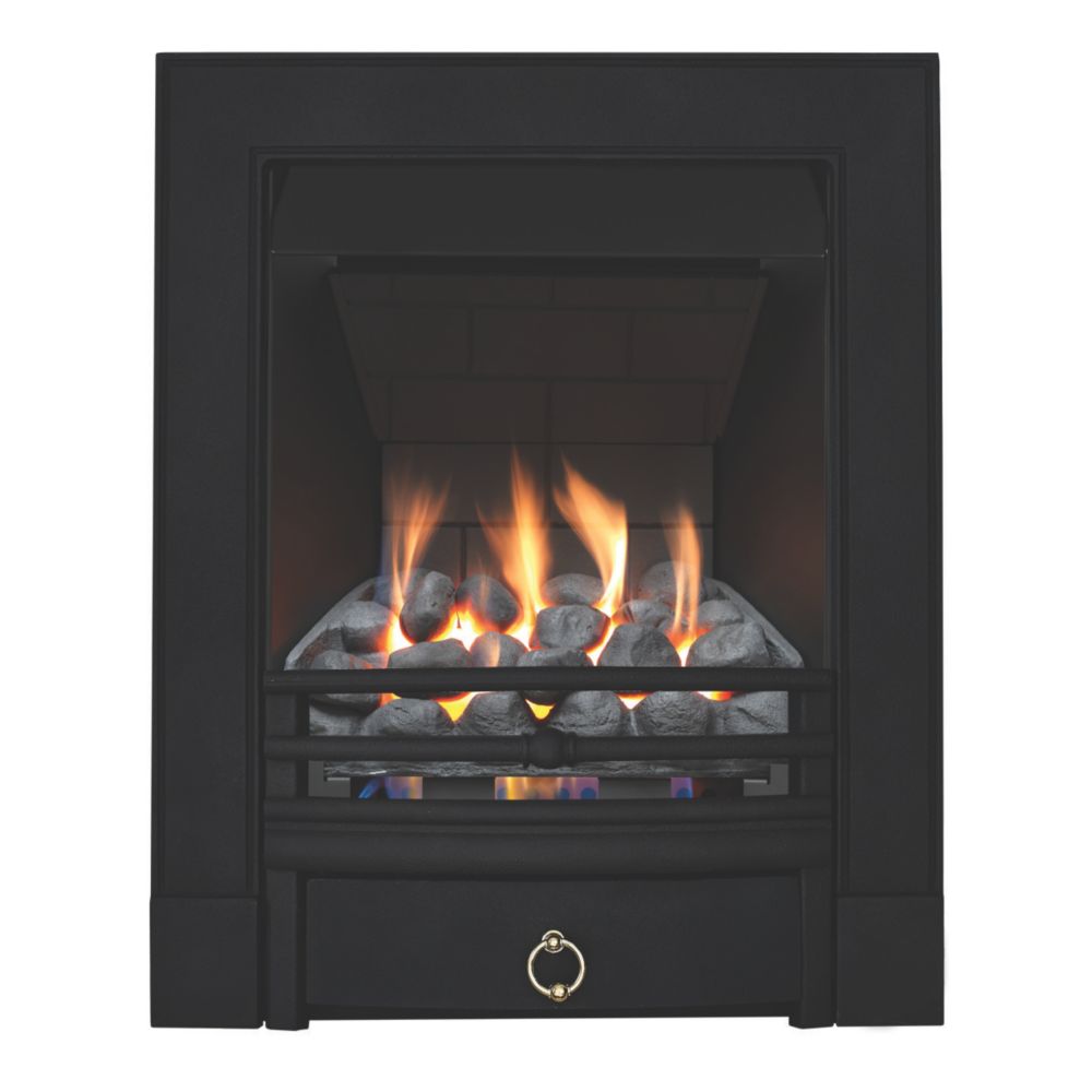 Focal Point Soho Black Rotary Control Inset Gas Multiflue Fire 485mm x ...