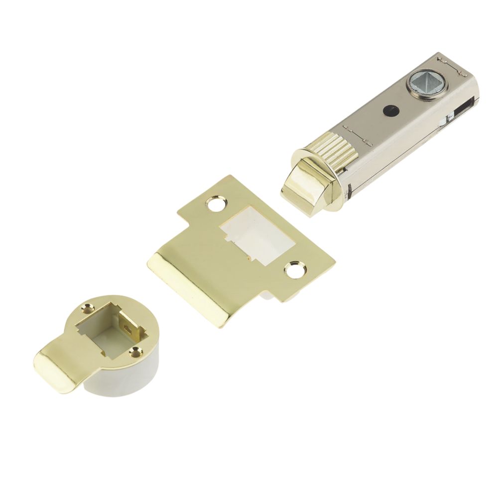 Union Polished Brass Tubular Mortice Latch 73mm Case - 57mm Backset ...