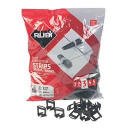 Rubi B-200 Delta Levelling System Strips 3-12mm 2mm 200 Pack - Screwfix