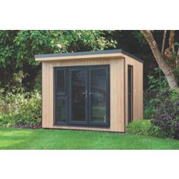 Forest Xtend+ 10' x 8' (Nominal) Pent Insulated Garden Office with Base ...