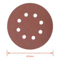 Titan 80 Grit 8-Hole Punched Multi-Material Sanding Sheets 125mm x ...