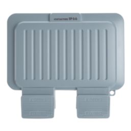 Contactum IP66 13A 2-Gang 2-Pole Weatherproof Outdoor Switched Socket ...