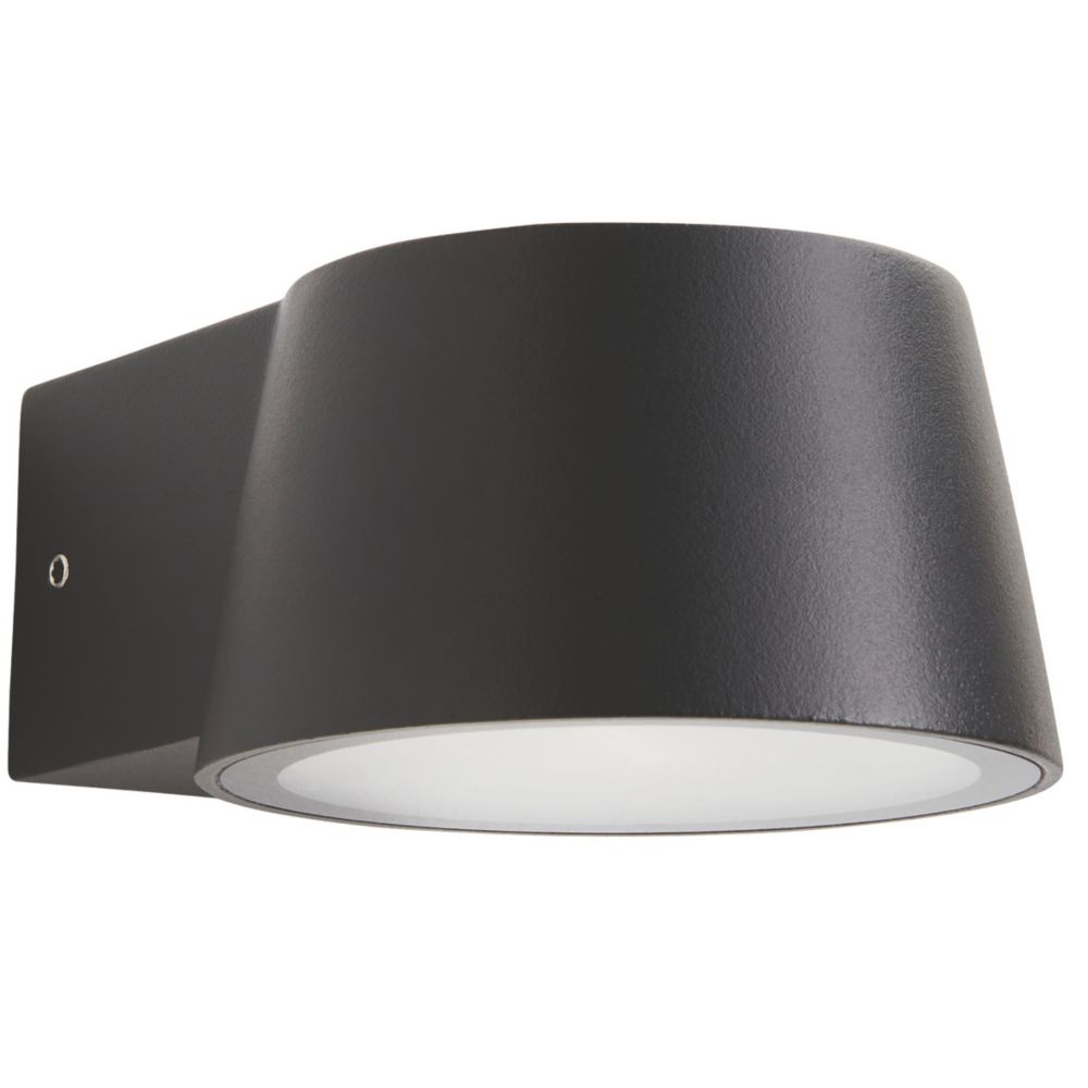 Zink Reims Outdoor LED Wall Light Black 5W 700lm - Screwfix