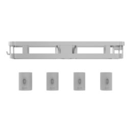 Swirl Universal Shelf With Shower Head Holder Chrome 286mm - Screwfix