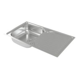 Carysil EA05 1 Bowl Stainless Steel Inset Kitchen Sink 860mm x 500mm ...