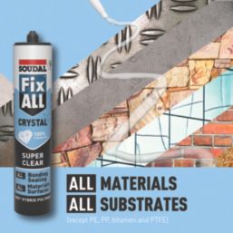 Soudal Fix All Sealant & Adhesive Crystal 290ml - Screwfix