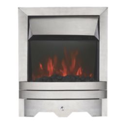 Focal Point Lulworth Stainless Steel Remote Control Inset Electric Fire ...