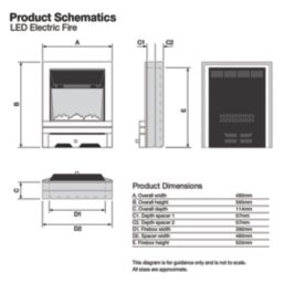 Focal Point Lulworth Stainless Steel Remote Control Inset Electric Fire ...