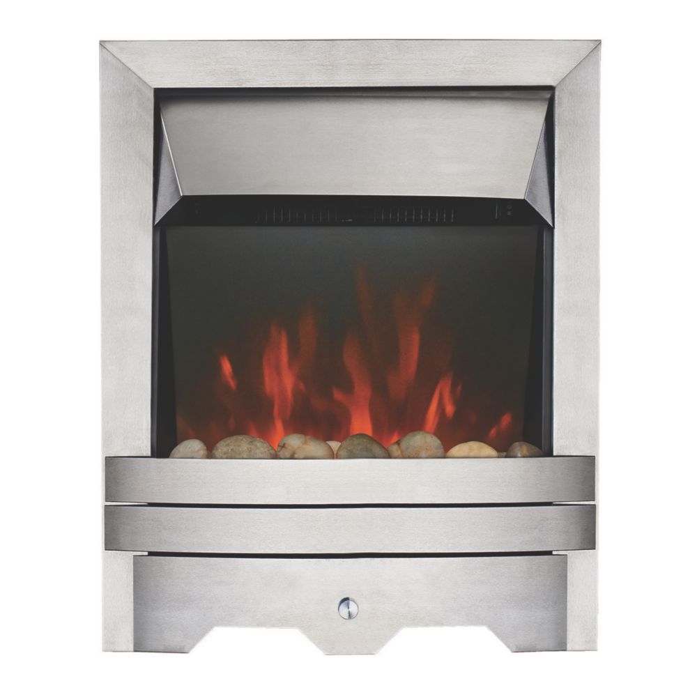 Focal Point Lulworth Stainless Steel Switch Control Inset Electric Fire ...