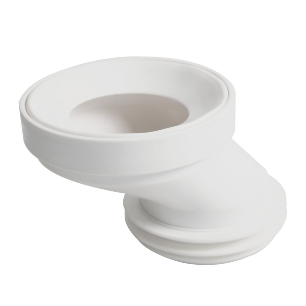 Flomasta Rigid 25mm Offset Pan Connector White 147mm - Screwfix