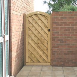 Forest Europa Garden Gate 90cm x 180cm Natural Timber - Screwfix