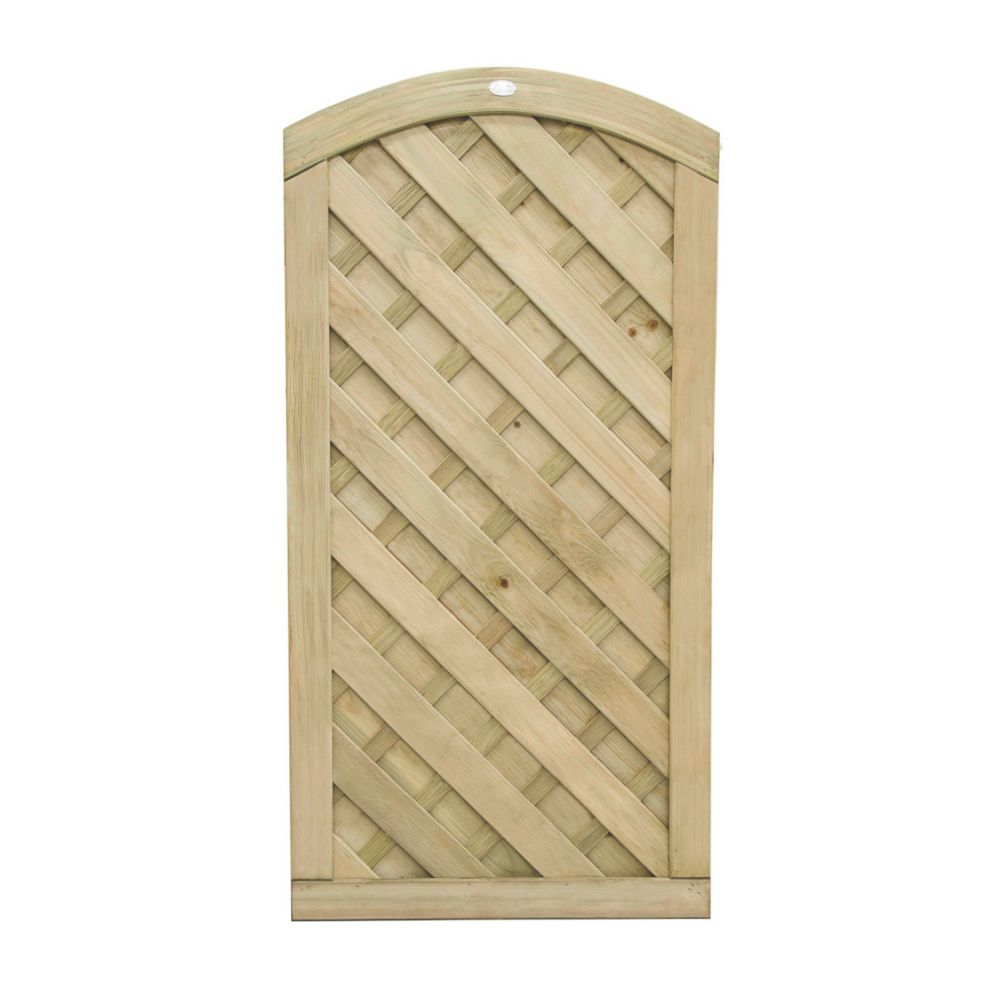 Forest Europa Garden Gate 90cm x 180cm Natural Timber - Screwfix