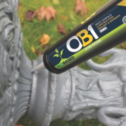 OB1 Bio-Based Multi-Surface Sealant & Adhesive Grey 290ml - Screwfix