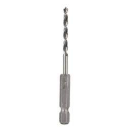 Titan Hex Shank Double-Flute Brad Point Wood Drill Bit 3mm x 79mm ...