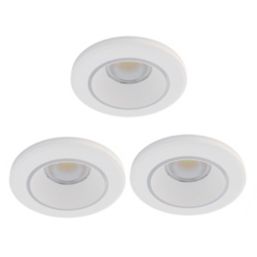 Calex Halo Fixed LED Downlight White 6.5W 340lm 3 Pack - Screwfix