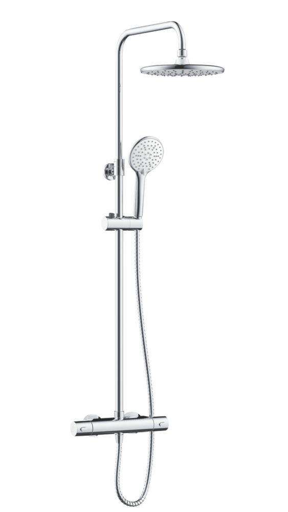 Bristan Buzz2 Rear-Fed Exposed Chrome Thermostatic Bar Mixer Shower ...