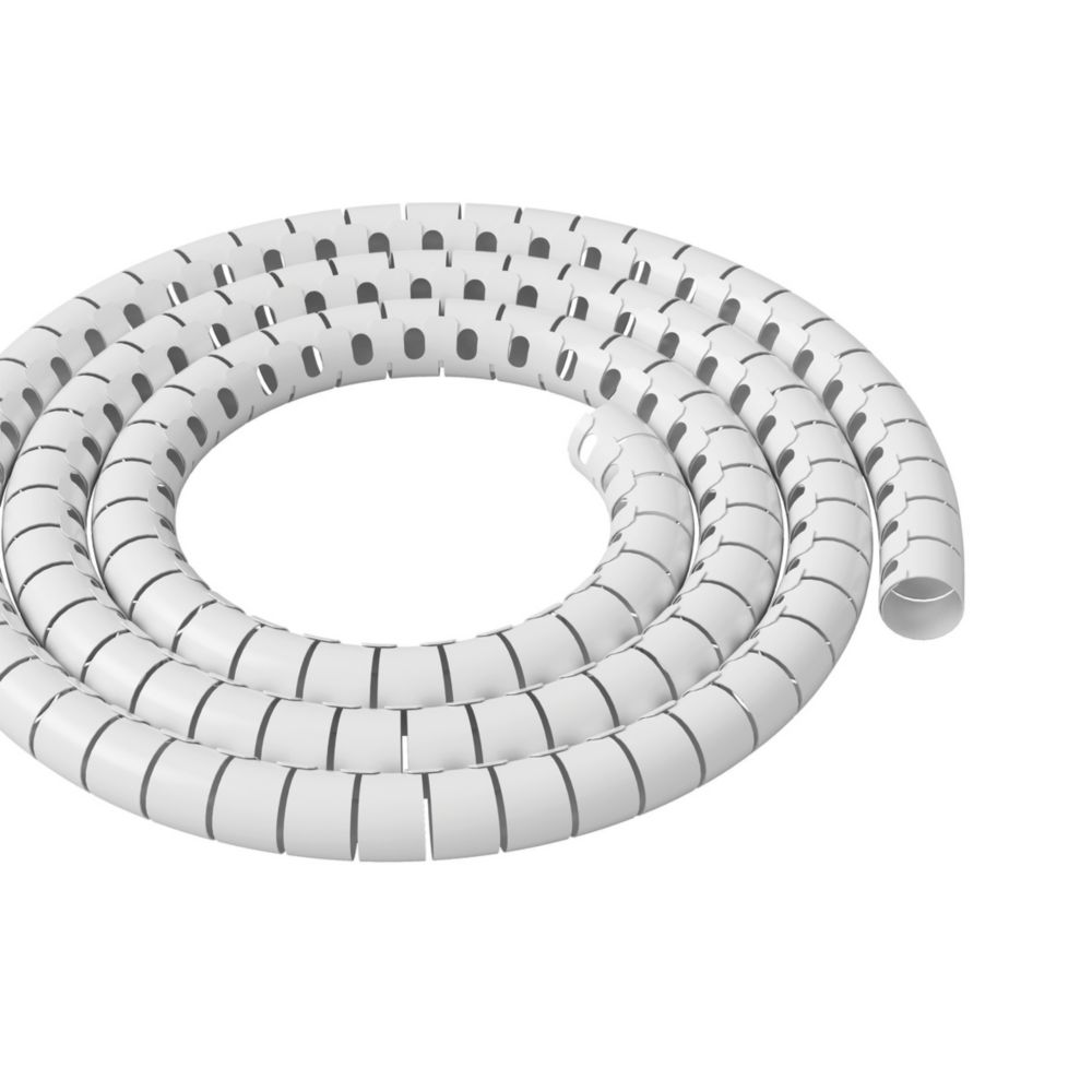 D-Line 10-20mm White Cable Zipper 2.5m - Screwfix