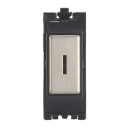 Contactum 20AX Grid SP Key Switch Brushed Steel with Black Inserts ...