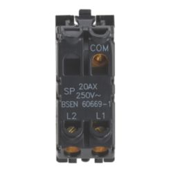 Contactum 20AX Grid SP Key Switch Brushed Steel with Black Inserts ...