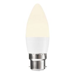 Essentials B22 Candle LED Light Bulb 470lm 4.2W 4 Pack - Screwfix