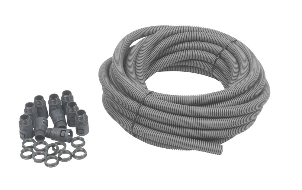 Adaptaflex Flexible Conduit 20mm x 10m Grey - Screwfix