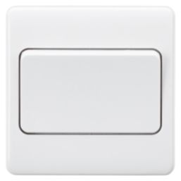 Knightsbridge Curved Edge 10AX 1-Gang 1-Way Double Pole Switch White ...