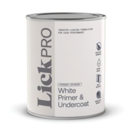 LickPro 1Ltr White Matt Interior & Exterior Multi Surface Primer ...
