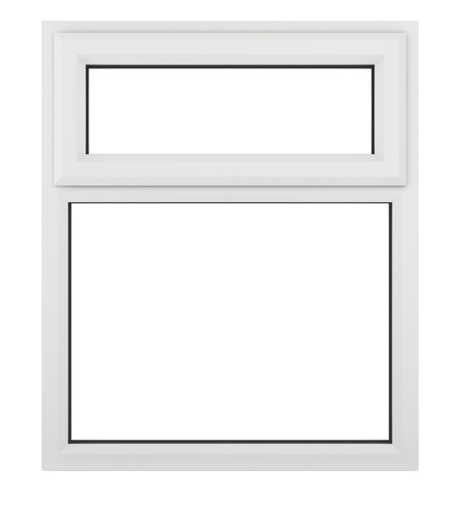 Crystal Top Opening Clear Triple-Glazed Casement White uPVC Window ...