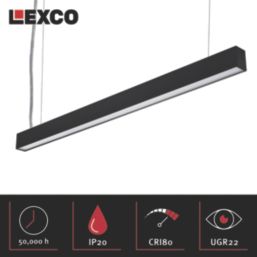 Lexco Castula LED Pendant Black 23W 2500lm - Screwfix