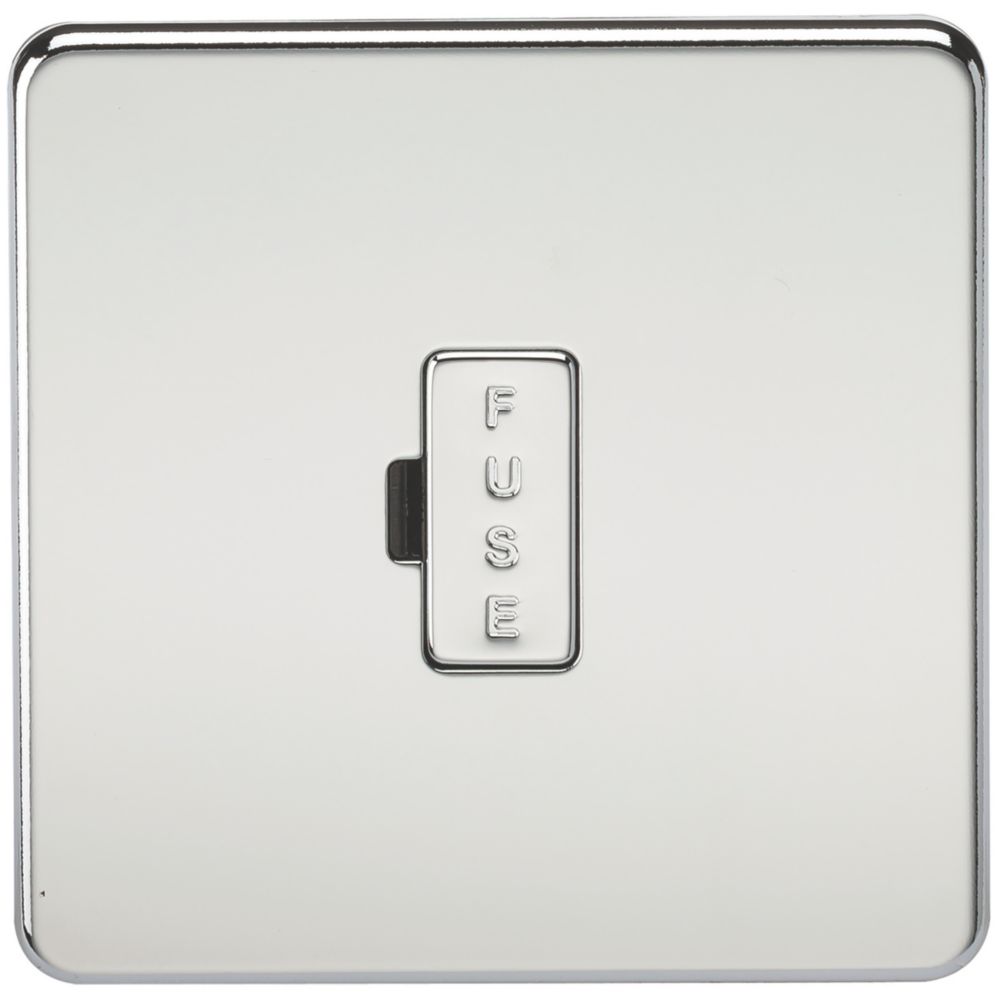 Knightsbridge 13A Unswitched Fused Spur Polished Chrome - Screwfix