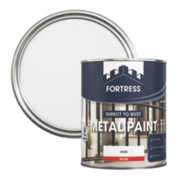 Fortress 750ml White Gloss Metal Paint - Screwfix