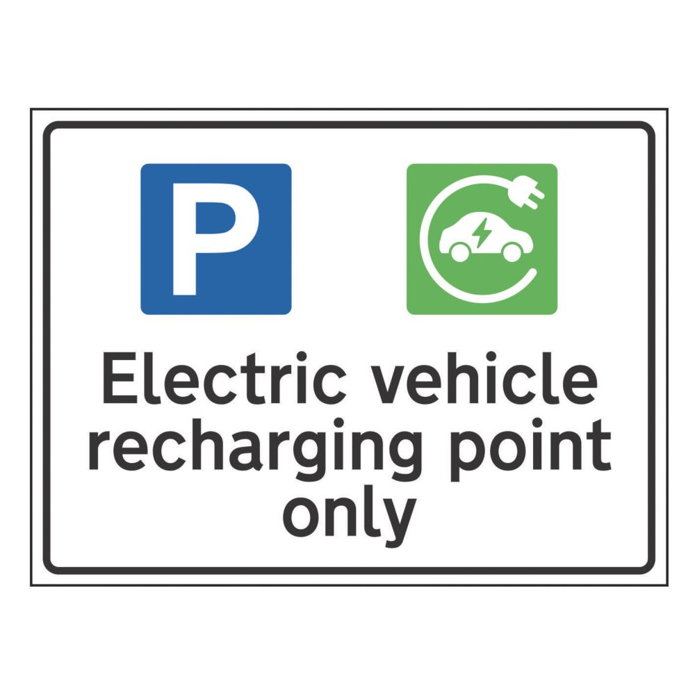 Essentials Recharging Sign 400mm x 300mm - Screwfix