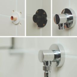 Aqualisa Shower Hose Wall Outlet Chrome 67mm - Screwfix