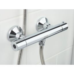 Bristan Zing Rear-Fed Exposed Chrome Thermostatic Mixer Shower - Screwfix